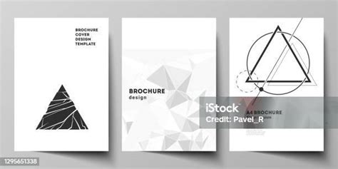 A4 형식의 벡터 레이아웃 현대 커버 모형 브로셔 잡지 전단지 소책자 보고서 디자인 템플릿 다른 삼각형 스타일 패턴을 사용하여 추상 기하학적 삼각형 디자인 배경 0명에 대한