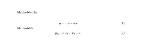 horizontal alignment align separate equations tex latex stack