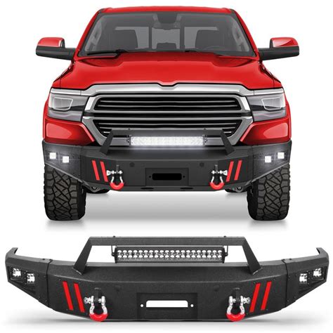 Longsun Front Bumper Compatible With Dodge Ram 1500 2019 2024 Textured
