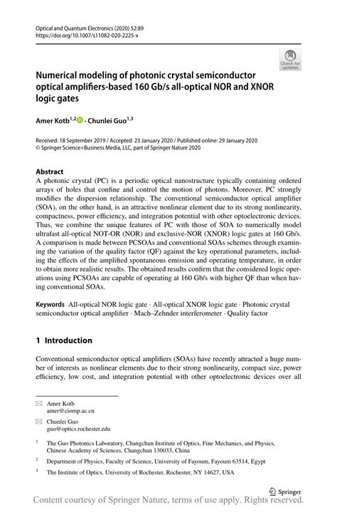 Numerical Modeling Of Photonic Crystal Semiconductor Optical Amplifiers