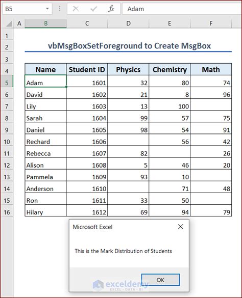 excel vba msgbox 11 examples exceldemy