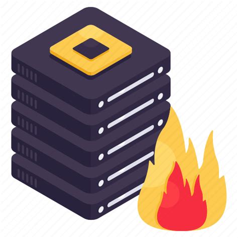 server burning dataserver database db icon download on iconfinder