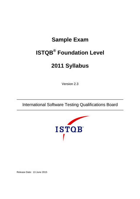 Pdf Sample Exam Istqb Foundation Level 2011 Media
