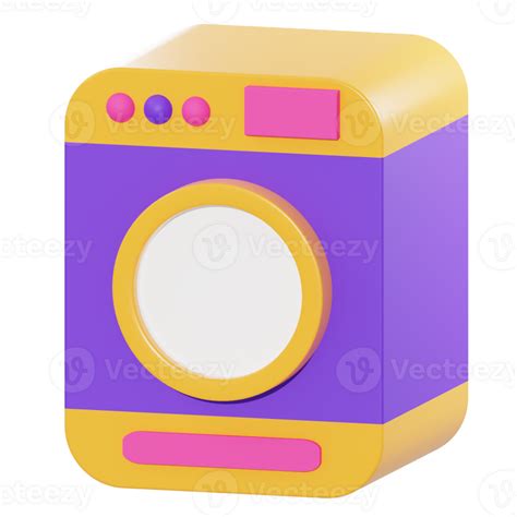 3d Illustration Washing Machine Object 9269671 Png