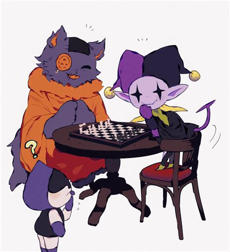 Jevil Lancer And Seam Deltarune Drawn By Youka Danbooru