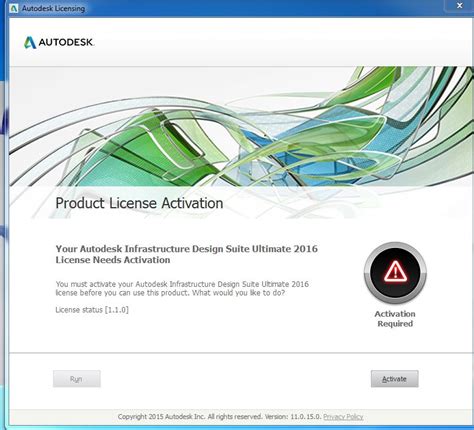 Revit 2016 Activation Error 110 From Infrastructure Design Suite Ultimate 2016