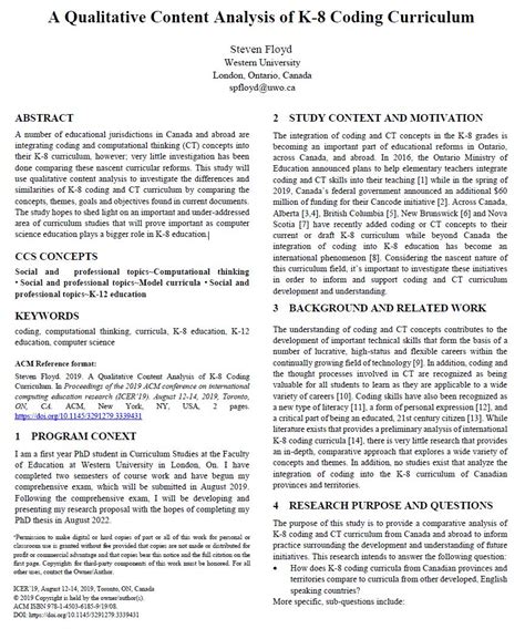 A Qualitative Content Analysis Of K 8 Coding Curriculum Proceedings Of The 2019 Acm Conference
