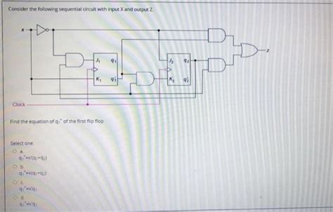 Solved Consider The Following Sequential Circuit With Input