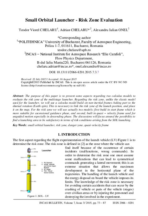 Pdf Small Orbital Launcher Risk Zone Evaluation