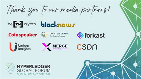 Hyperledger Foundation On Twitter Thank You To All Our Media Partners Only 12 Days Out Now