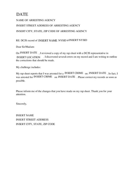 Fillable Online Sample Letter To Dcjs Fax Email Print Pdffiller