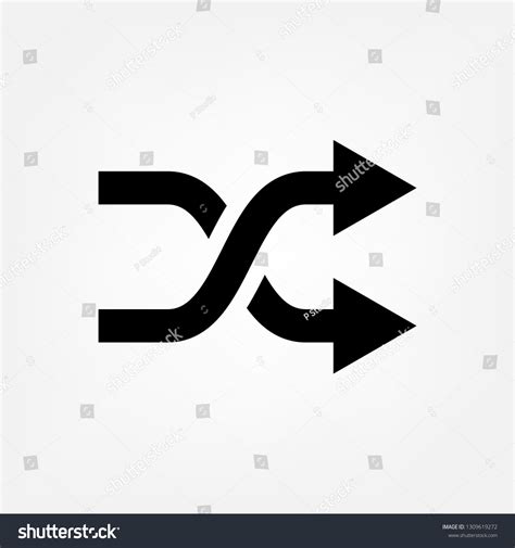 Arrow Shuffle Icon Vector Random Symbol Stock Vector Royalty Free 1309619272 Shutterstock