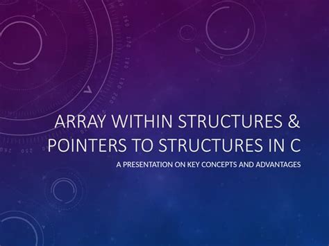 Arraypointersstructs Btech 1st Year C Programmingpptx