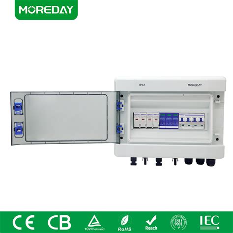 2 String Solar Pv Combiner Box Lightnings Arreste Solar Combiner Box With 63a Circuit Breaker