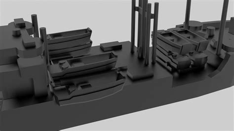 Uss Haskell Model For Small Scale Printing Free 3d Model 3d Printable