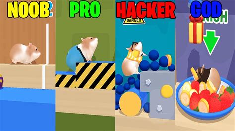 NOOB Vs PRO Vs HACKER Vs GOD Hamster Maze YouTube