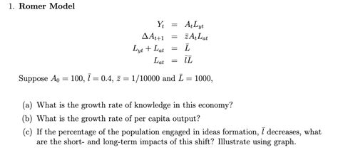 Solved Romer Model Econ Questionneed Help ﻿use Picture