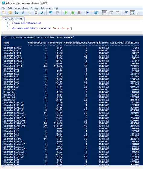 list all vm sizes in microsoft azure per location markswinkels nl
