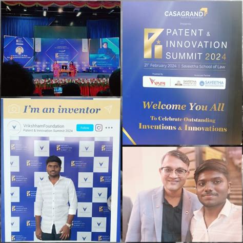 Anbarasu K On Linkedin Patentinnovationsummit Bestinnovation Inventor Saveethaschool