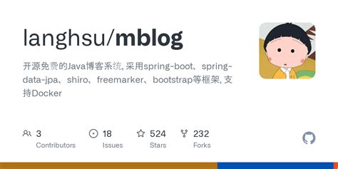 GitHub langhsu mblog 开源免费的Java博客系统 采用spring bootspring data jpashirofreemarkerbootstrap等