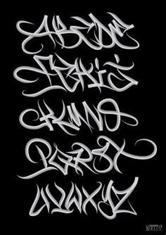 Cursive Graffiti Bubble Letters