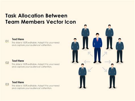 Task Allocation Between Team Members Vector Icon Ppt PowerPoint Presentation Gallery Format PDF