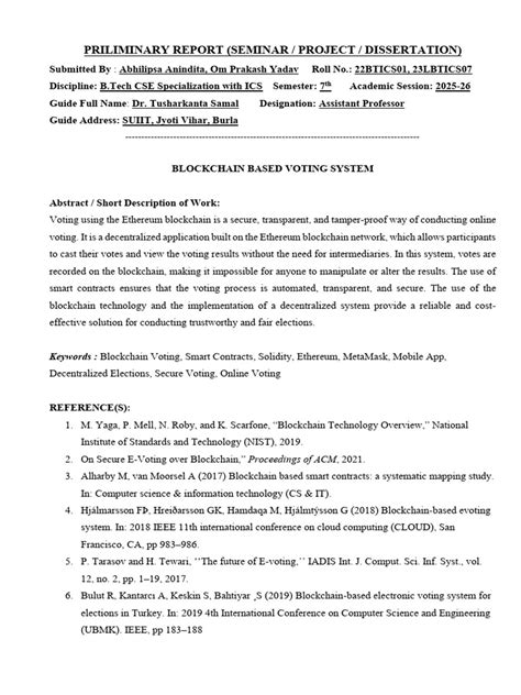 Project Synopsis Format Final Pdf Computer Science Computing