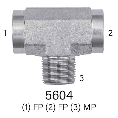 Series 5604 Hydraulic Street Tee Fpt To Fpt To Mpt Sizes 2 16