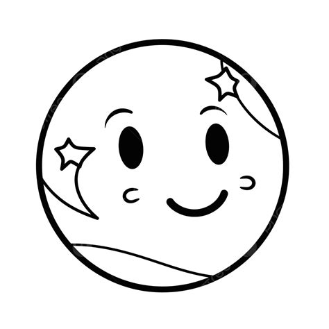 흰색 배경 개요 스케치 드로잉에 웃는 달 벡터 달 밤 그림 달 밤 개요 달밤 스케치 PNG 일러스트 및 벡터 에 대한