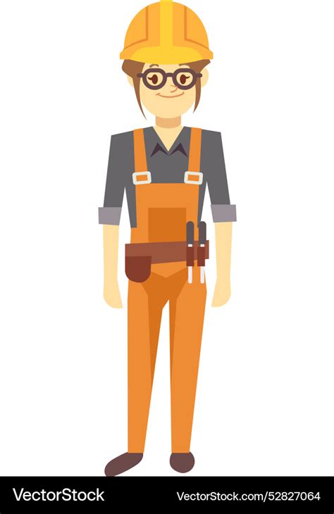 Woman In Work Uniform Female Engineer Royalty Free Vector