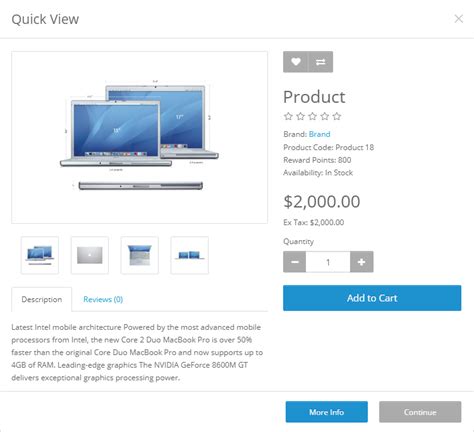 Opencart Product Quick View