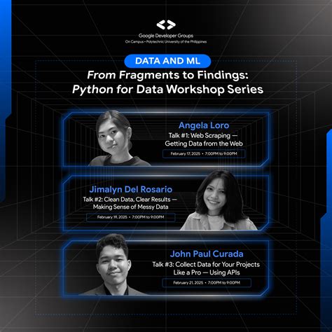 see [from fragments to findings python for data workshop series] talk