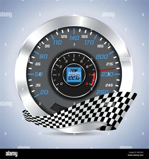 Speedometer With Rev Counter Stock Vector Image Art Alamy
