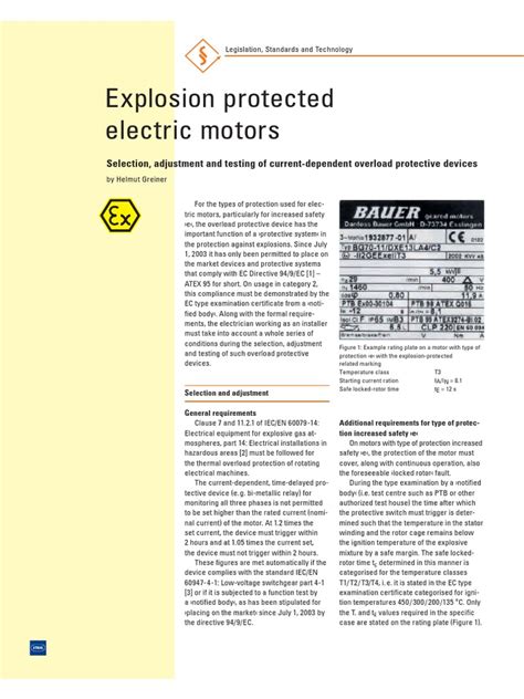 08explosion Protected Electric Motors Pdf Pdf Relay Components