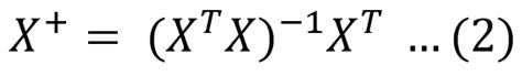Matrix Normal Equation And Pinv In Matlaboctave Stack Overflow