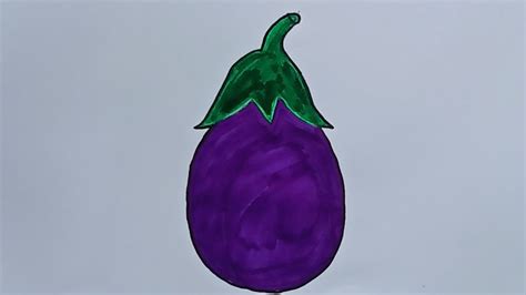Brinjal Drawing Easy L Drawing Of Brinjal L Begun Drawing L How To Draw Brinjal Easy L বেগুন