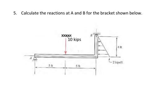 5 Calculate The Reactions At A And B For The Bracket
