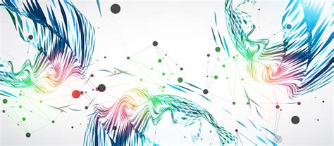 abstract particle vortex with plexus effect elements and gradient