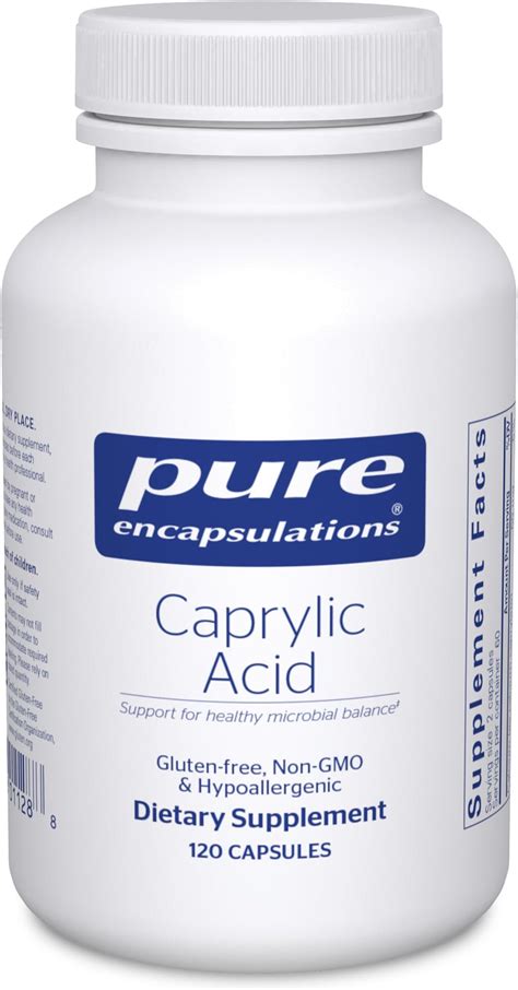 Pure Encapsulations Caprylic Acid Supplement For Gut And