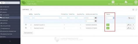 Hostknox Prestashop 1516 Shopping Cart Price Rules Tutorial