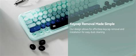 Wireless Keyboard And Mouse Set 104 Round Keys Full Size Cute Colorful Keyboard And