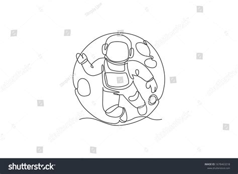 Single Continuous Line Drawing Floating Science Stock Vector Royalty Free 1678463218