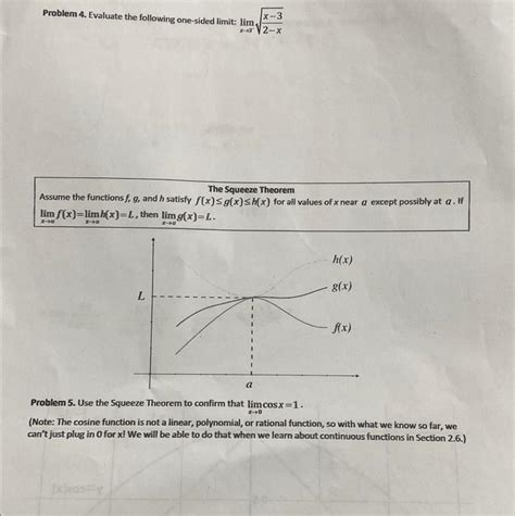 Solved The Squeeze Theorem Assume The Functions F G And H