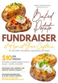Baked Potato Fundraiser Flyer Poster Template Postermywall