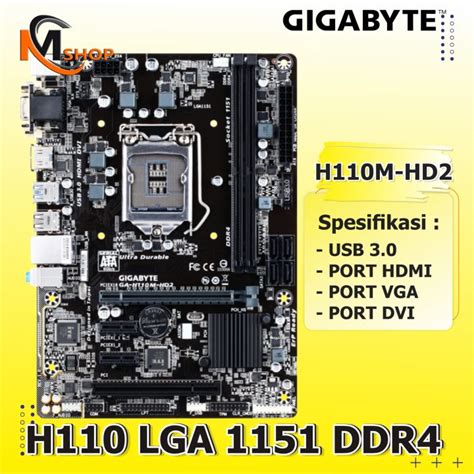 Mainboard Mobo Motherboard Intel Socket Lga H DDR Gigabyte Lazada Indonesia