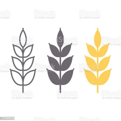 밀 스파이크 벡터 아이콘은 유기농 식품 디자인을 위한 흰색 곡물 귀 아이콘 요소에 격리되어 있습니다 이어 오브 윗에 대한 스톡 벡터 아트 및 기타 이미지 Istock