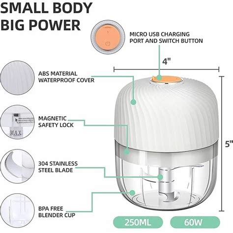 Capacity 250 Ml Electric Mini Vegetable Chopper At ₹ 650piece In New Delhi