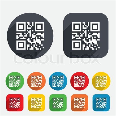 Qr Code Sign Icon Scan Code Symbol Stock Vector Colourbox