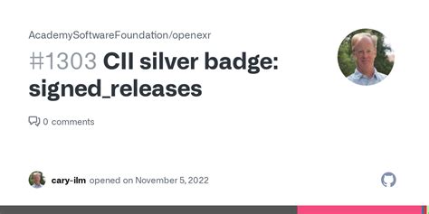 Cii Silver Badge Signedreleases · Issue 1303