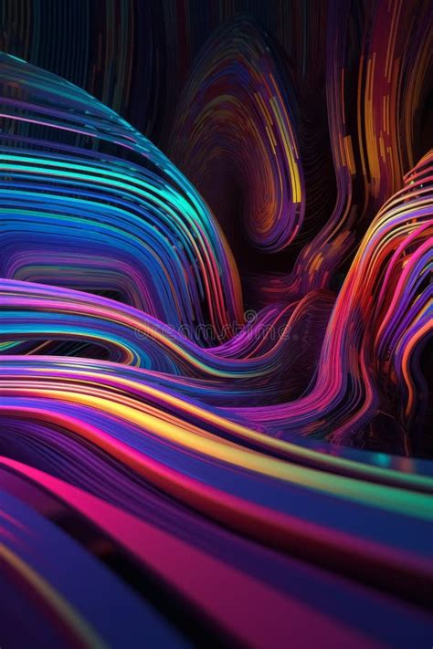 abstract wavy colorful 3d futuristic background trendy dynamic design generative ai stock